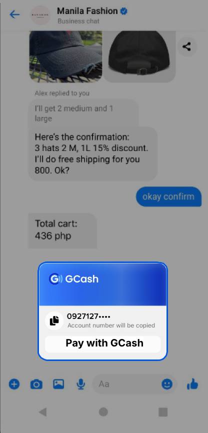 How do I send money or pay GCash directly from FB Messenger? – GCash ...