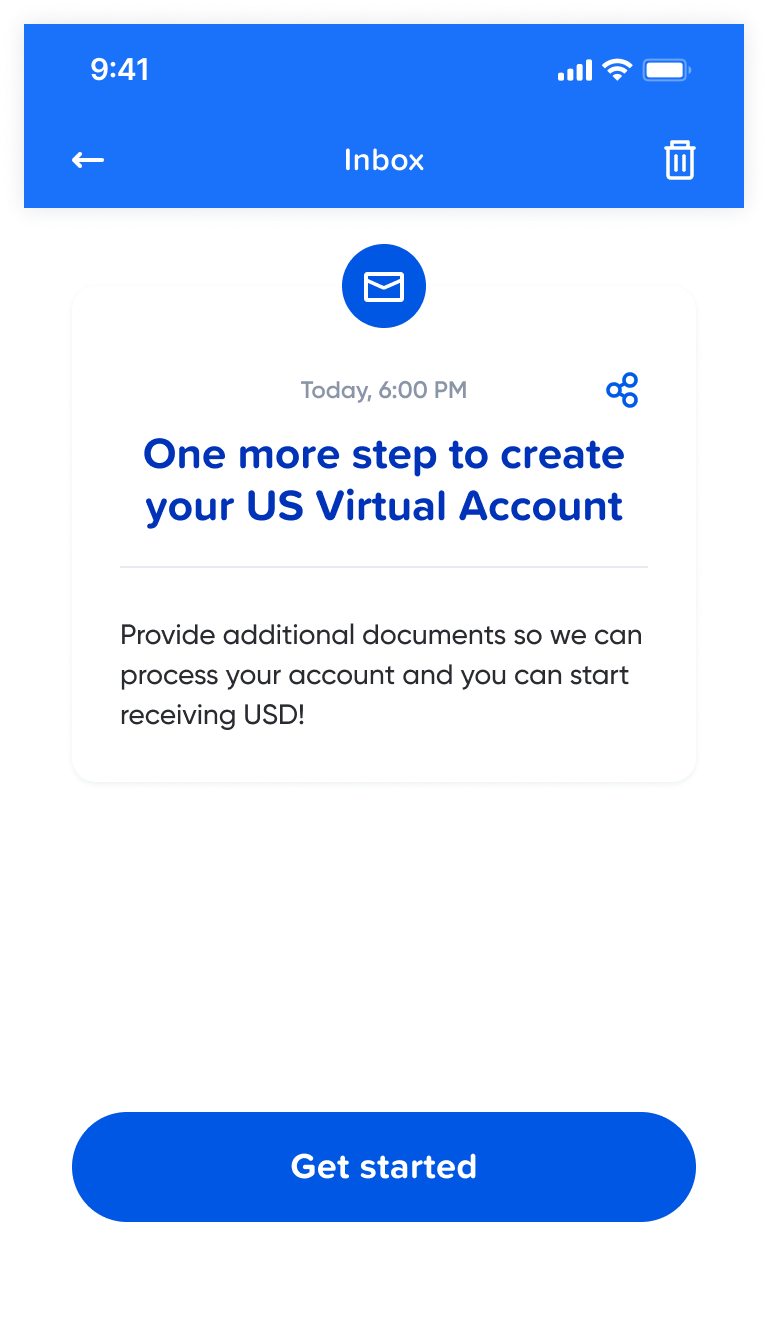 Submit documents for US Virtual Account – GCash Help Center