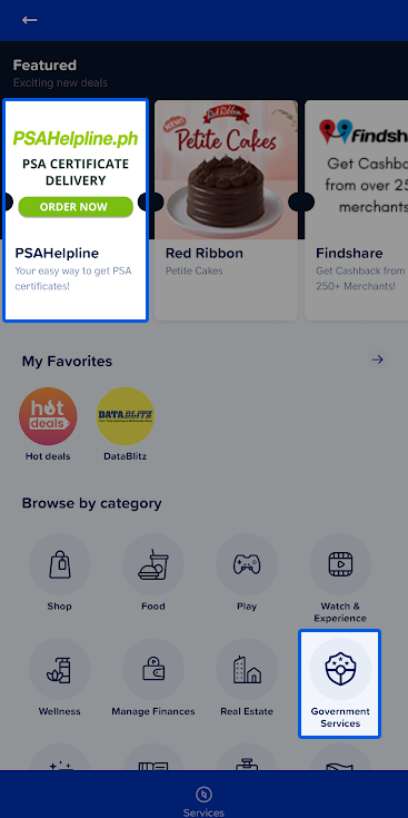 Request for government PSA documents in GLife – GCash Help Center