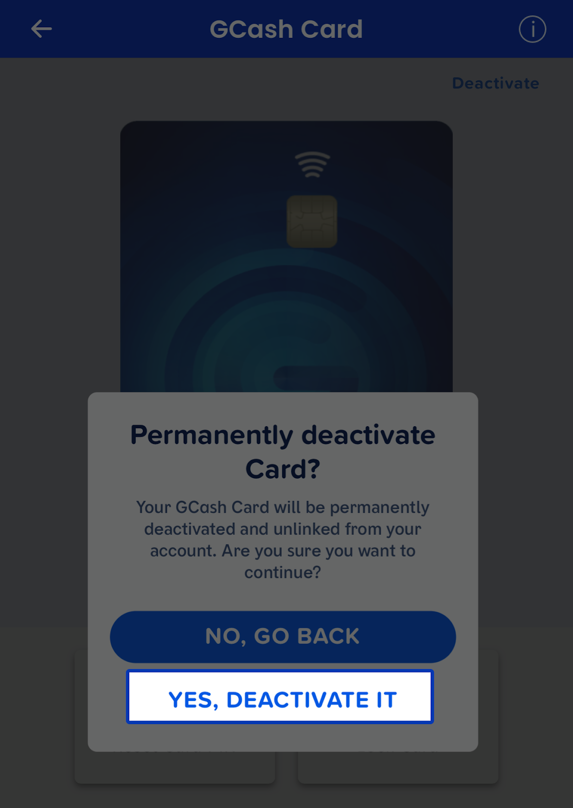 How to deactivate GCash Card – GCash Help Center